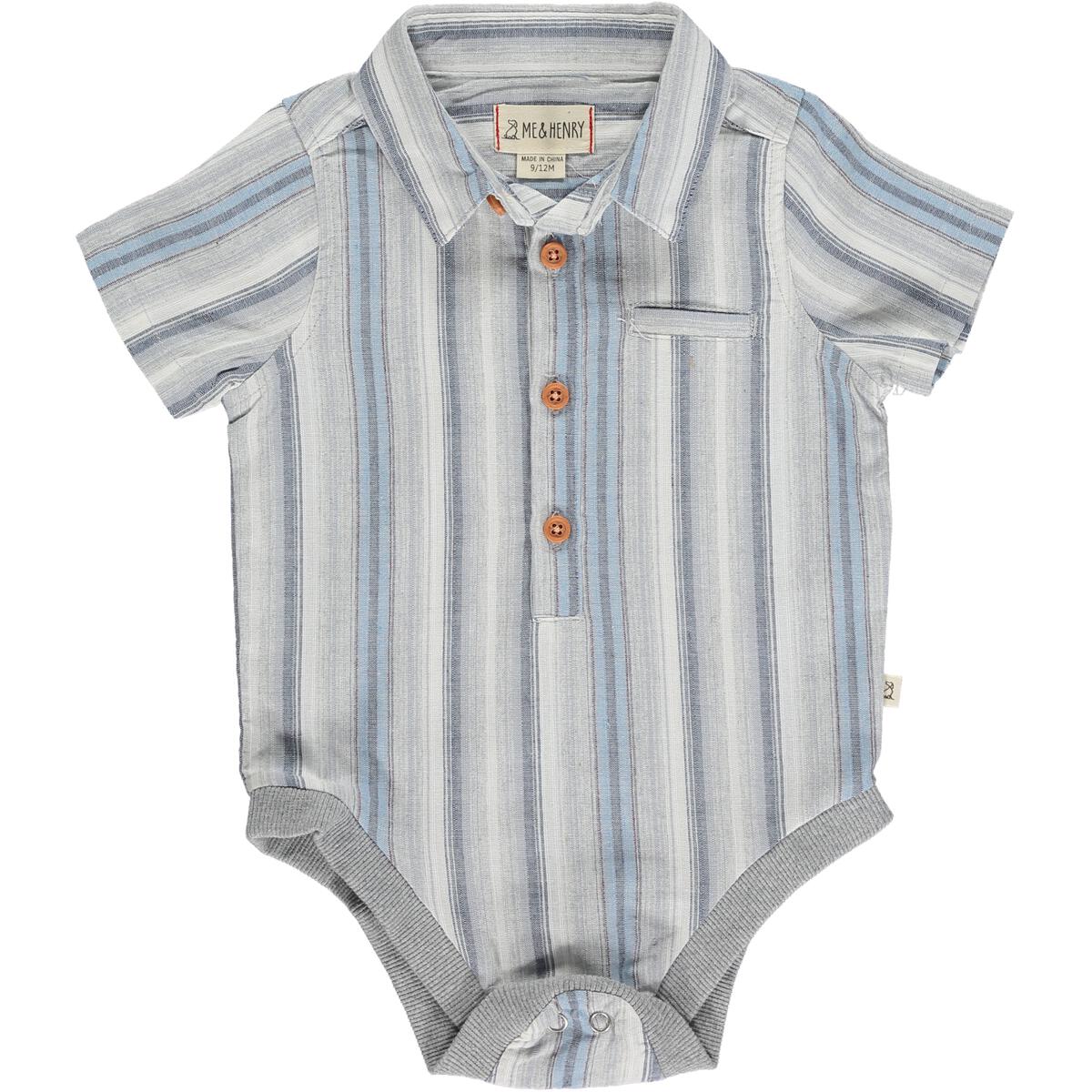helford blue striped woven onesie – Sugar-N-Spice Children's and Tween ...