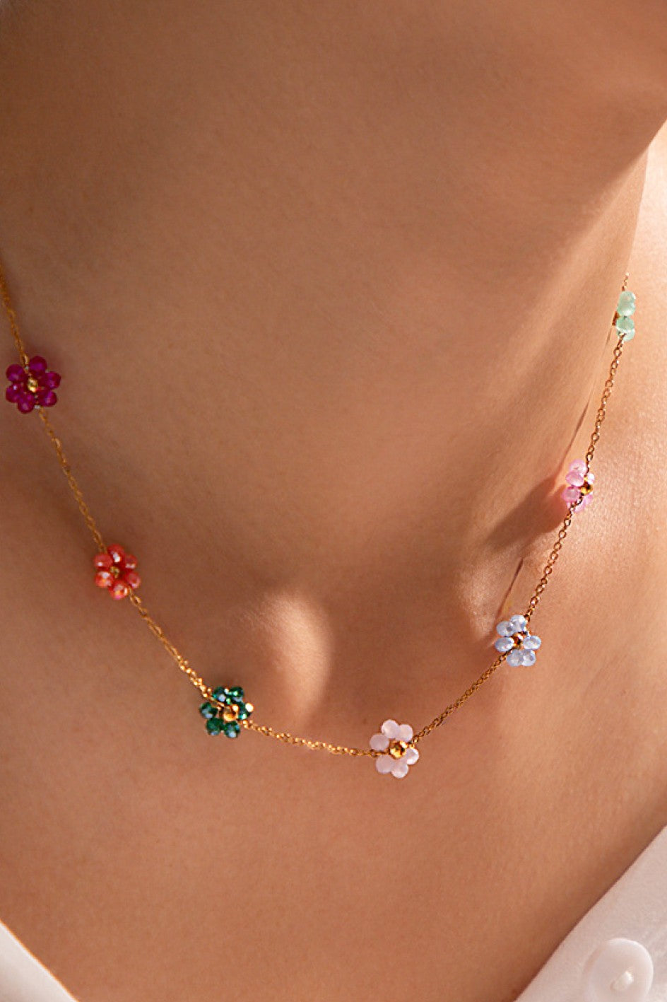 18k gold flower chain – Sugar-N-Spice Children's and Tween + Lily Zita ...