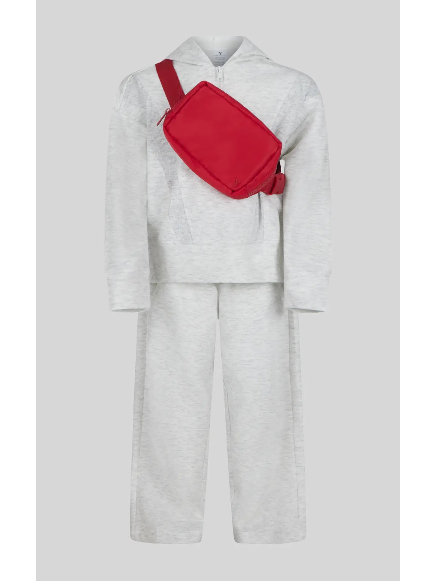 little girls heather grey/spicy red set with bum bag – Sugar-N-Spice ...