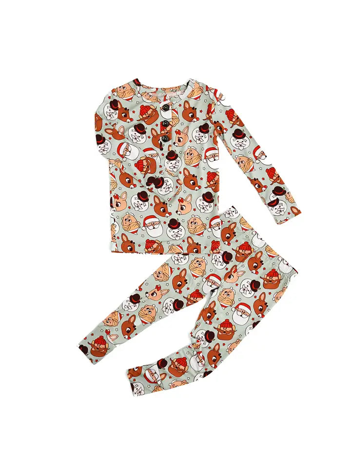 rudolph two piece christmas bamboo pajamas – Sugar-N-Spice Children's ...