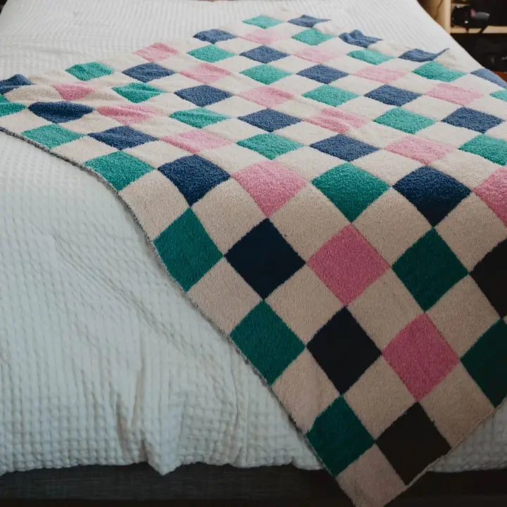 multicolor checker plush blanket – Sugar-N-Spice Children's and Tween ...