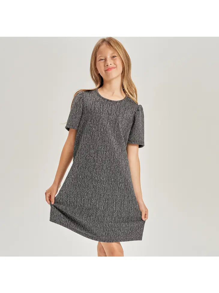 silver glitter puff sleeve dress – Sugar-N-Spice Children's and Tween ...