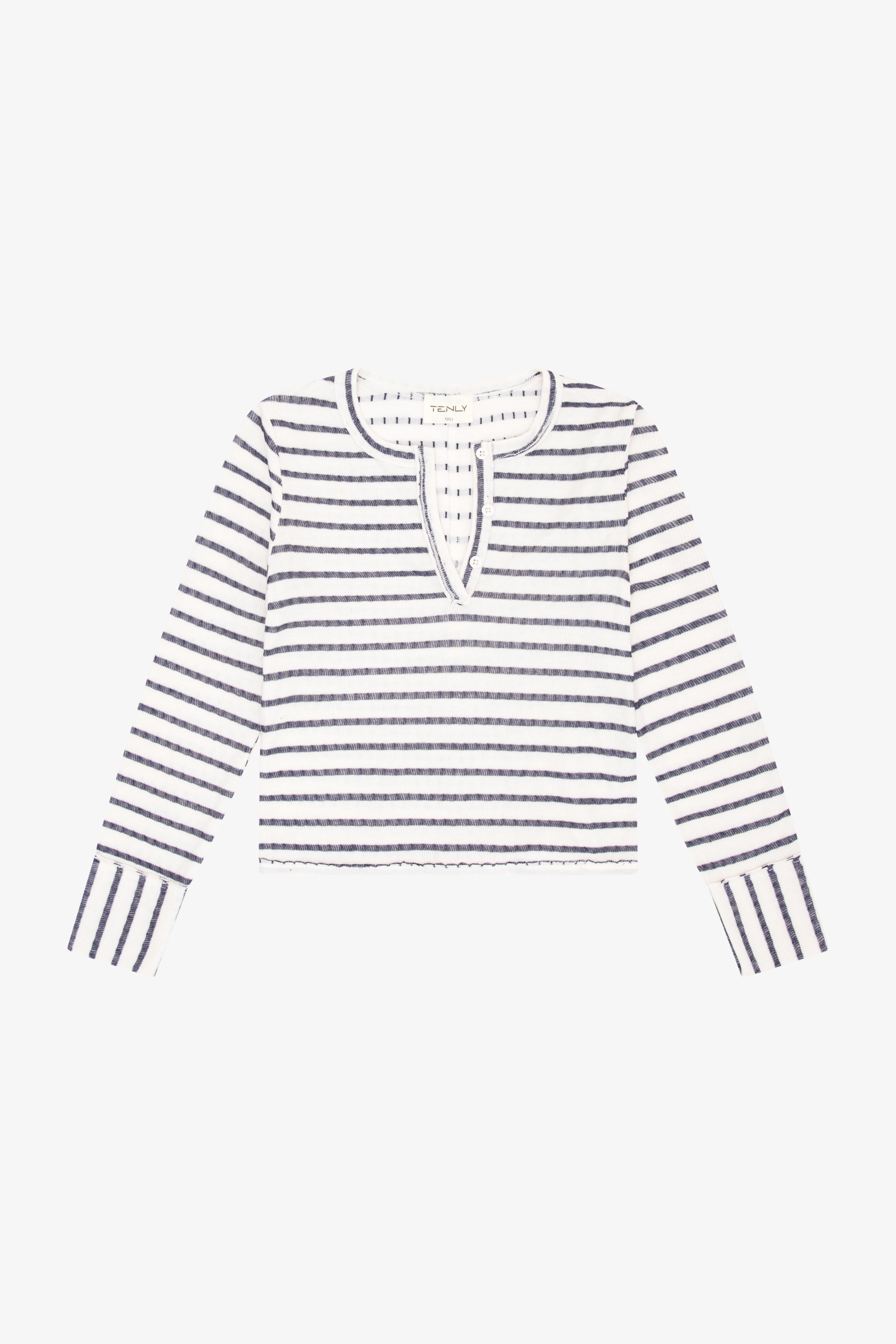 indigo storm double bonded reverse ls henley – Sugar-N-Spice Children's ...