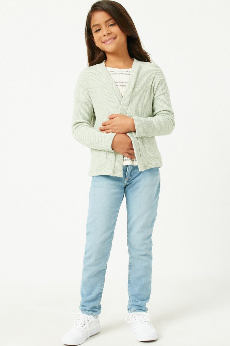 girls sage ribbed cardigan – Sugar-N-Spice Children's and Tween + Lily ...