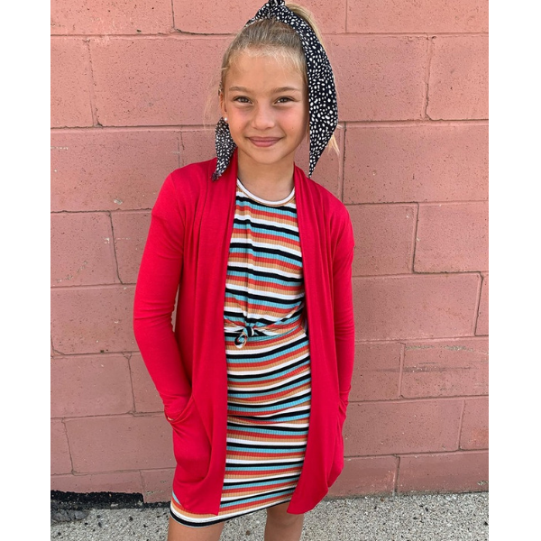 GIRL'S RED POCKET CARDIGAN – Sugar-N-Spice Children's and Tween + Lily ...