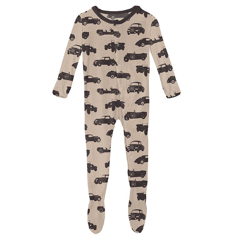 burlap vintage cars footie – Sugar-N-Spice Children's and Tween + Lily ...